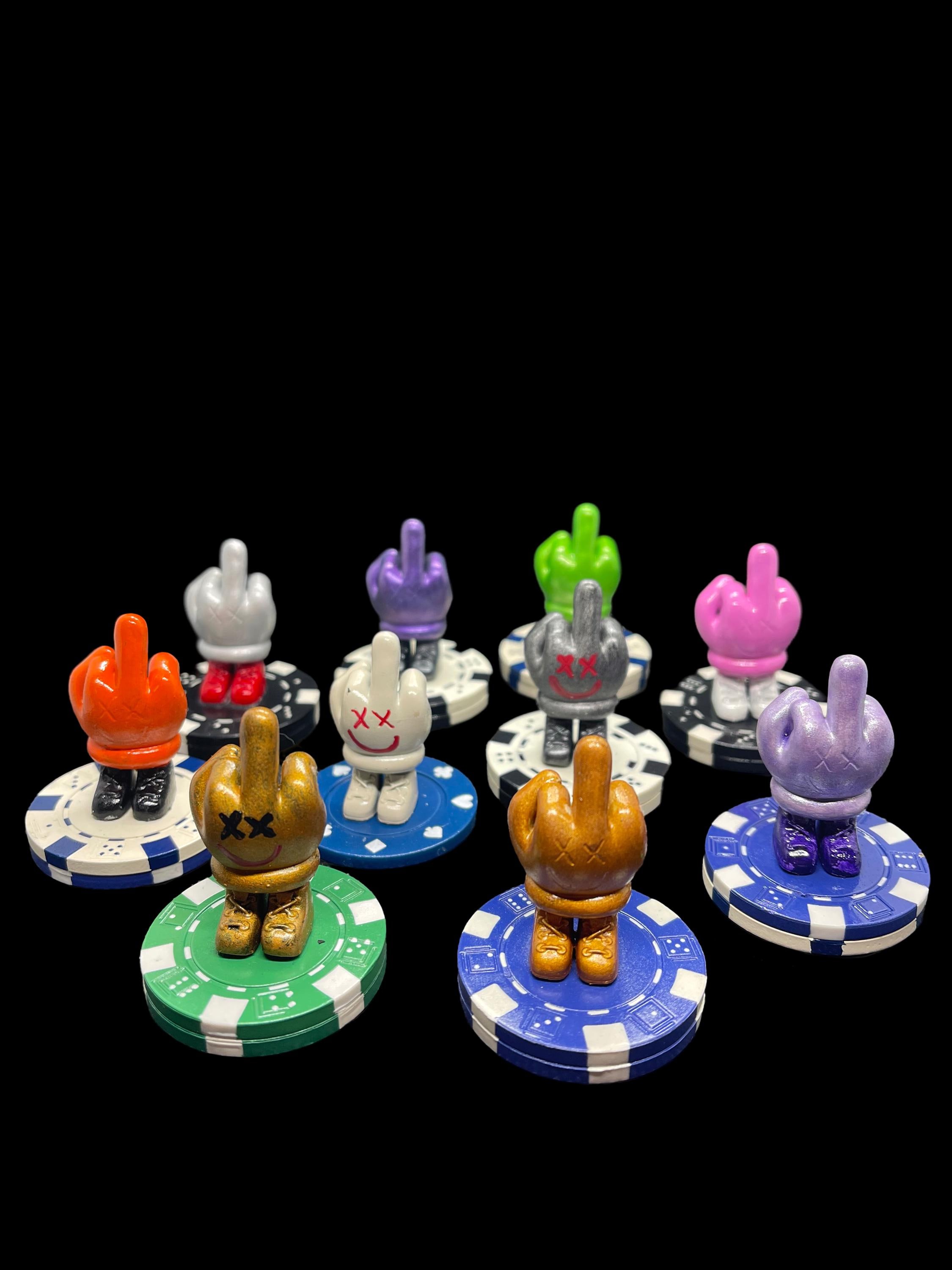 Middle Finger Poker Card Protector. Custom 3D Printed & Hand Painted - Etsy