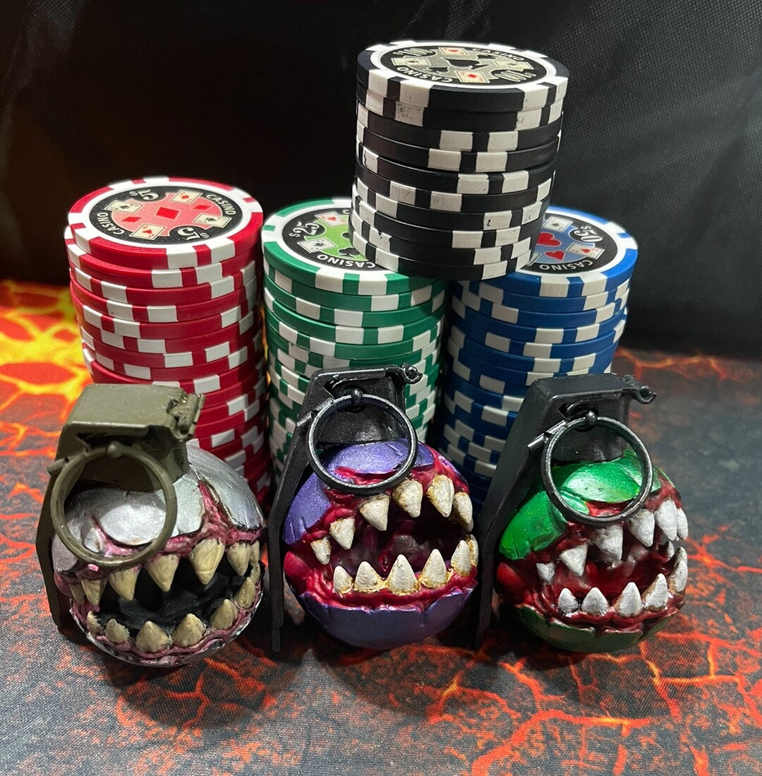 Toothy Poker Bomb Pot Button for Mixed Poker Games. Custom 3D Printed ...