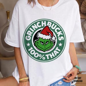 Grinch Face SVG, Grinchmas Blend Png, Starbucks Grinchbucks %100that ...