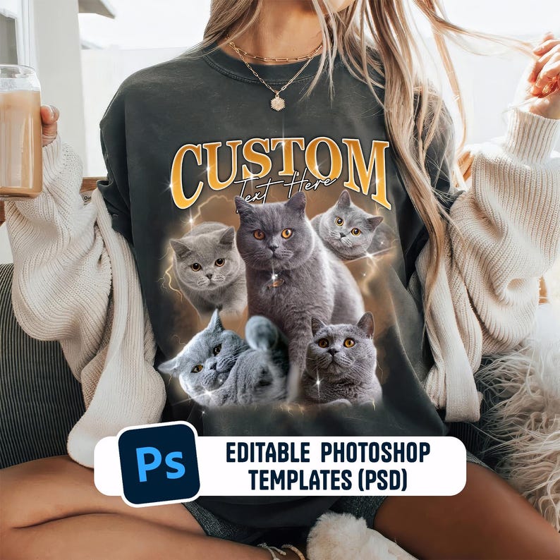 Custom Bootleg Rap Tee Editable Photoshop PSD Files, DIY Bootleg ...