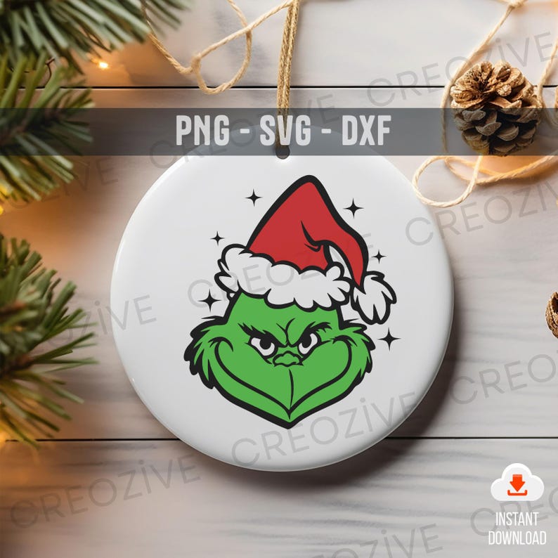 Grinch Face, Grinch SVG, Grinning Merry Grinchmas, Christmas Clip Art ...