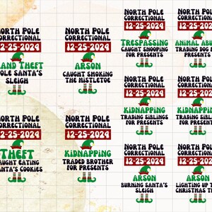Christmas Family Png Bundle, North Pole Correctional, Funny Family ...