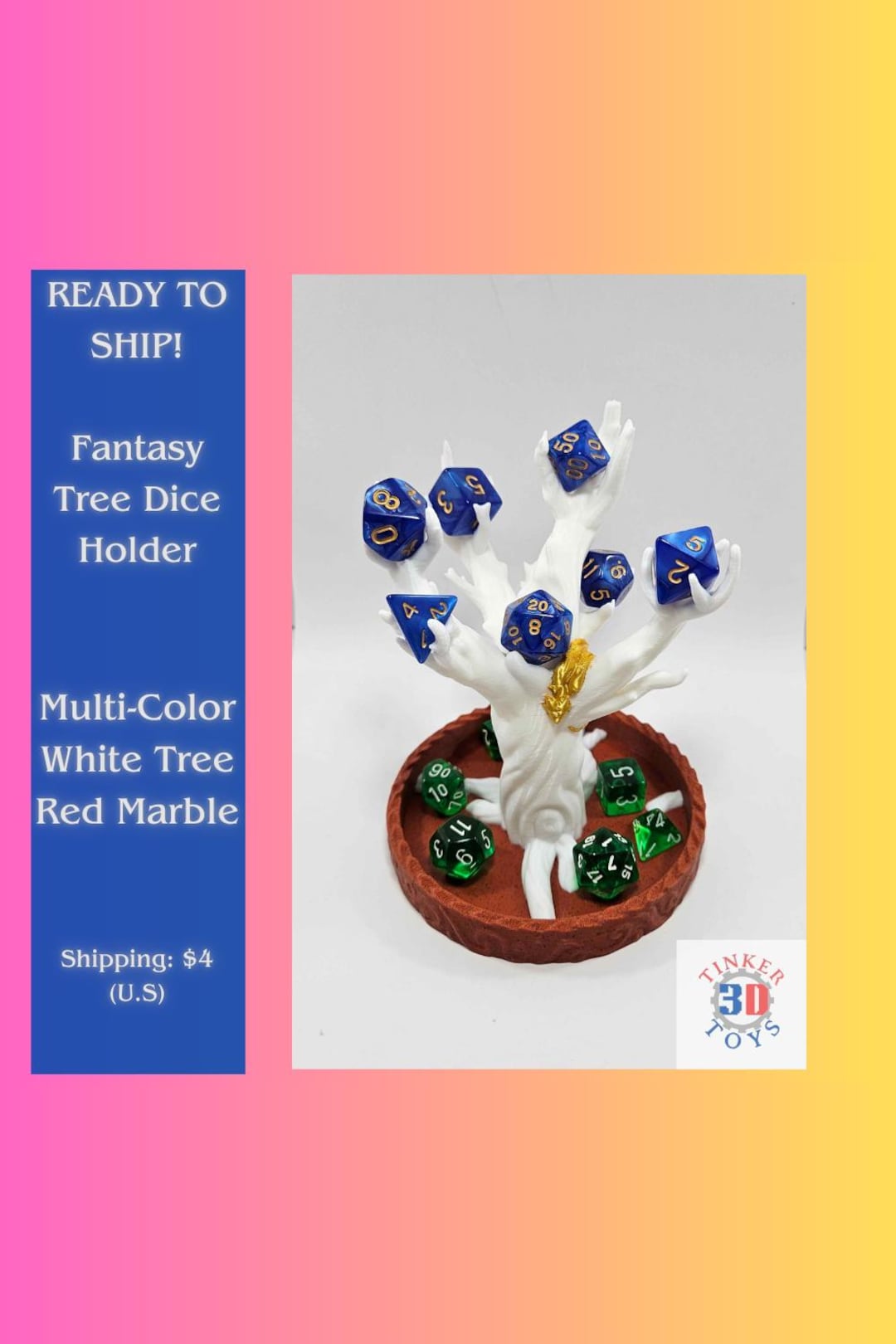 Multicolor Fantasy Tree Dice Guardian - Ready to Ship Today! - Etsy
