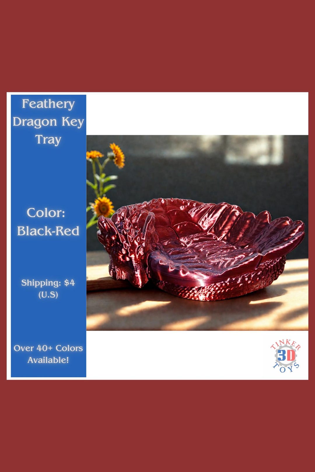 Feathery Dragon Key Tray | Over 40 Colors! - Etsy
