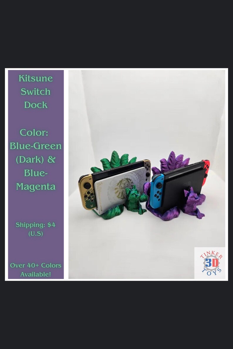 Kitsune Switch Dock | OVER 40+ Colors! - Etsy