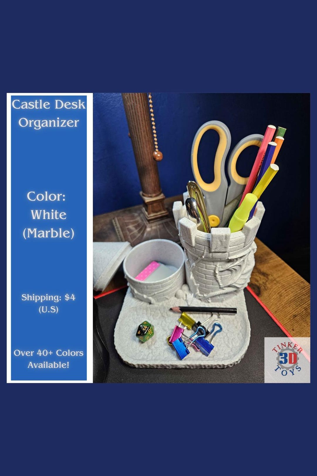 Inventory Sale - Castle Desk Organizer W/lid - Etsy
