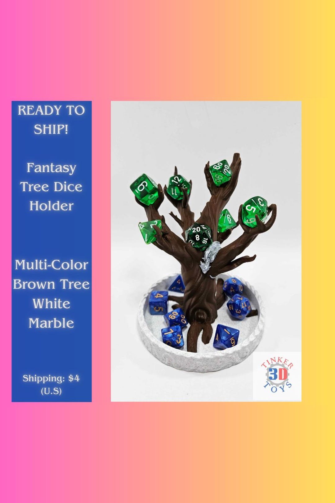 Multicolor Fantasy Tree Dice Guardian - Ready to Ship Today! - Etsy