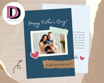 Father's Day Digital Template Father and Child Instant Download E-text ...