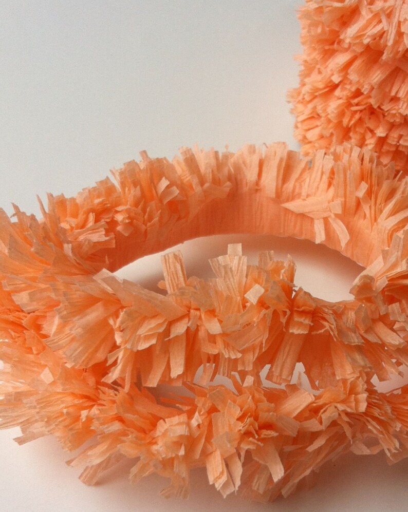 Hand Made Crepe Paper Fringe Peach - Etsy