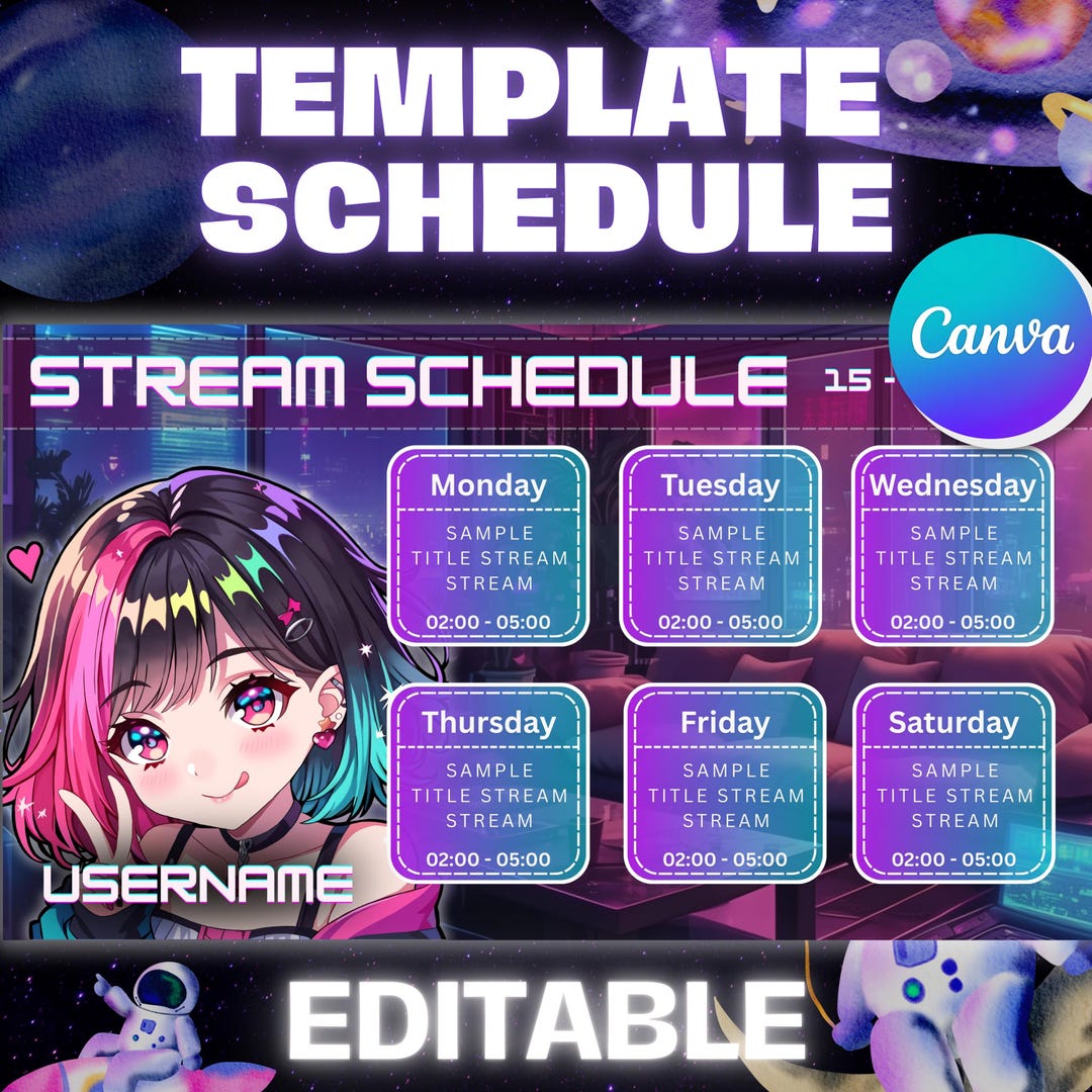 Vtuber Stream Overlay Pack – Editable PNG Layouts for Twitch & Youtube ...