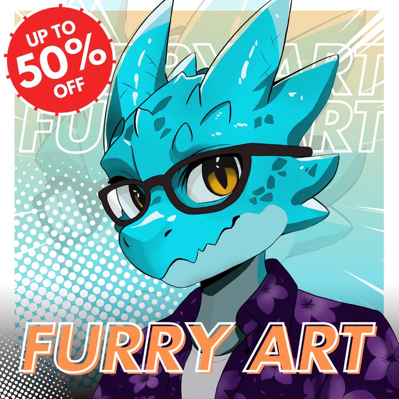 Custom Furry Art: Anthro Character Digital Illustration, Vibrant Colors ...