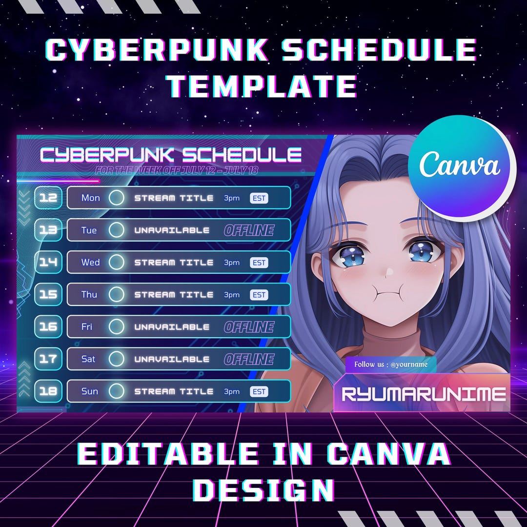 Live Streaming Schedule | Stream Week Schedule | Vtuber Schedule ...