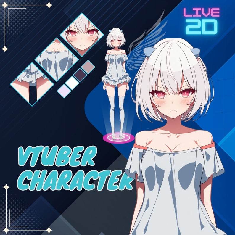 CUSTOM LIVE2D VTUBER MODEL Rigging Vtuber Model, Vtuber, Custom Vtuber ...