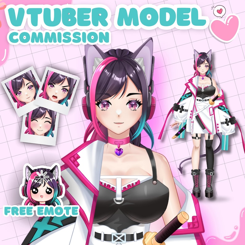 Custom Anime Vtuber Model | Live2d Rigging Service - Etsy