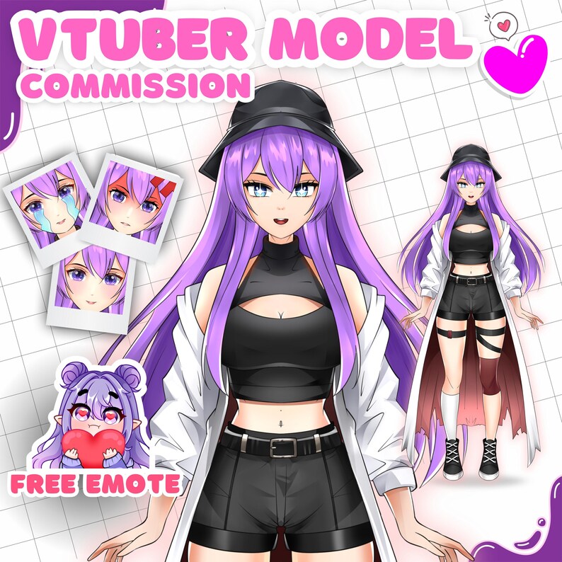 Custom Anime Vtuber Model | Live2d Rigging Service - Etsy
