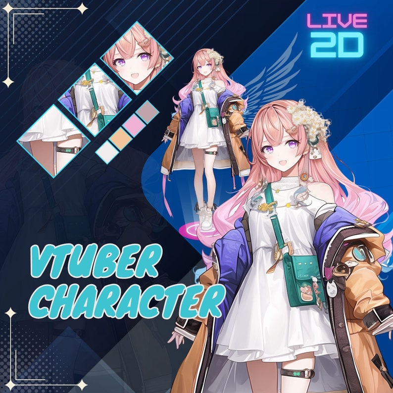 CUSTOM LIVE2D VTUBER MODEL Rigging Vtuber Model, Vtuber, Custom Vtuber ...