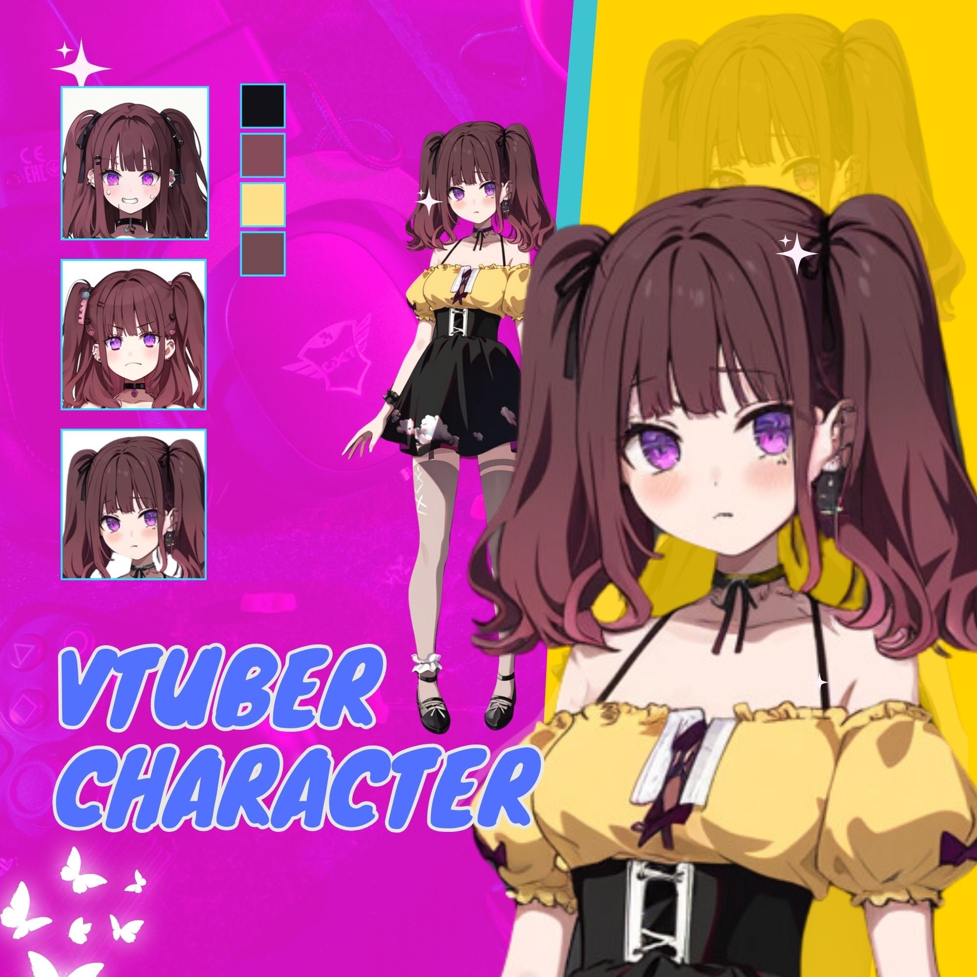 CUSTOM LIVE2D VTUBER MODEL Rigging Vtuber Model, Vtuber, Custom Vtuber ...