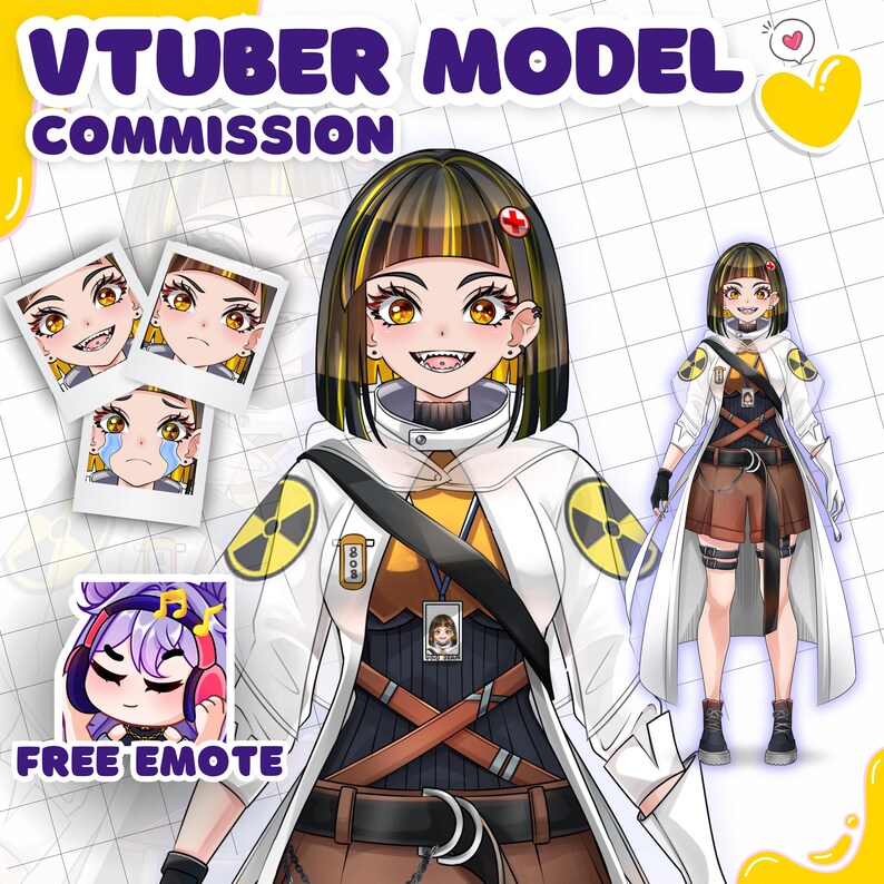 Custom Vtuber Model Commission | Anime Character Art & Rigging - Etsy