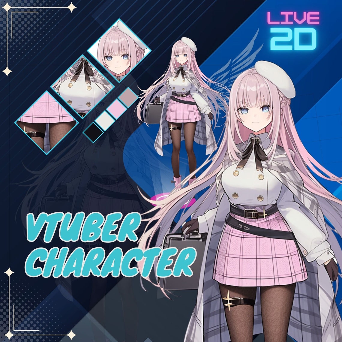 CUSTOM LIVE2D VTUBER MODEL Rigging Vtuber Model, Vtuber, Custom Vtuber ...