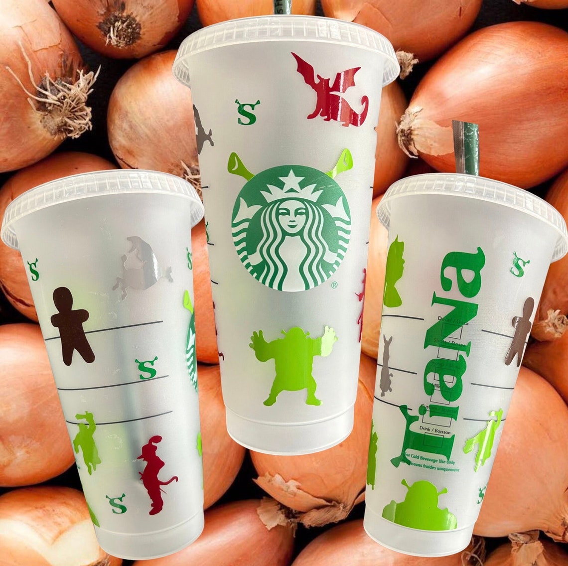 Custom Shrek Starbucks Cup Personalized Starbucks Reusable Cold Cup ...