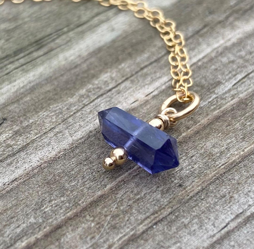 Viking Compass Iolite Gold Fill Pendant Necklace - Etsy