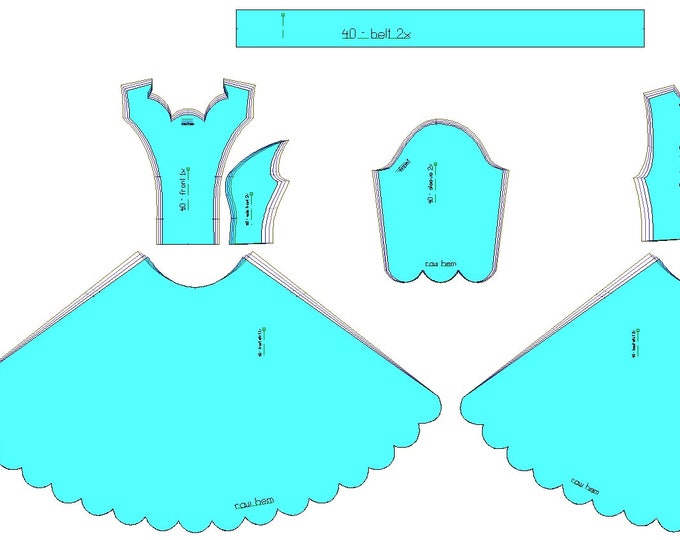 Dress_145, Dress Pattern - Elastic Fabric, Size 40-46, Dxf Files - Etsy