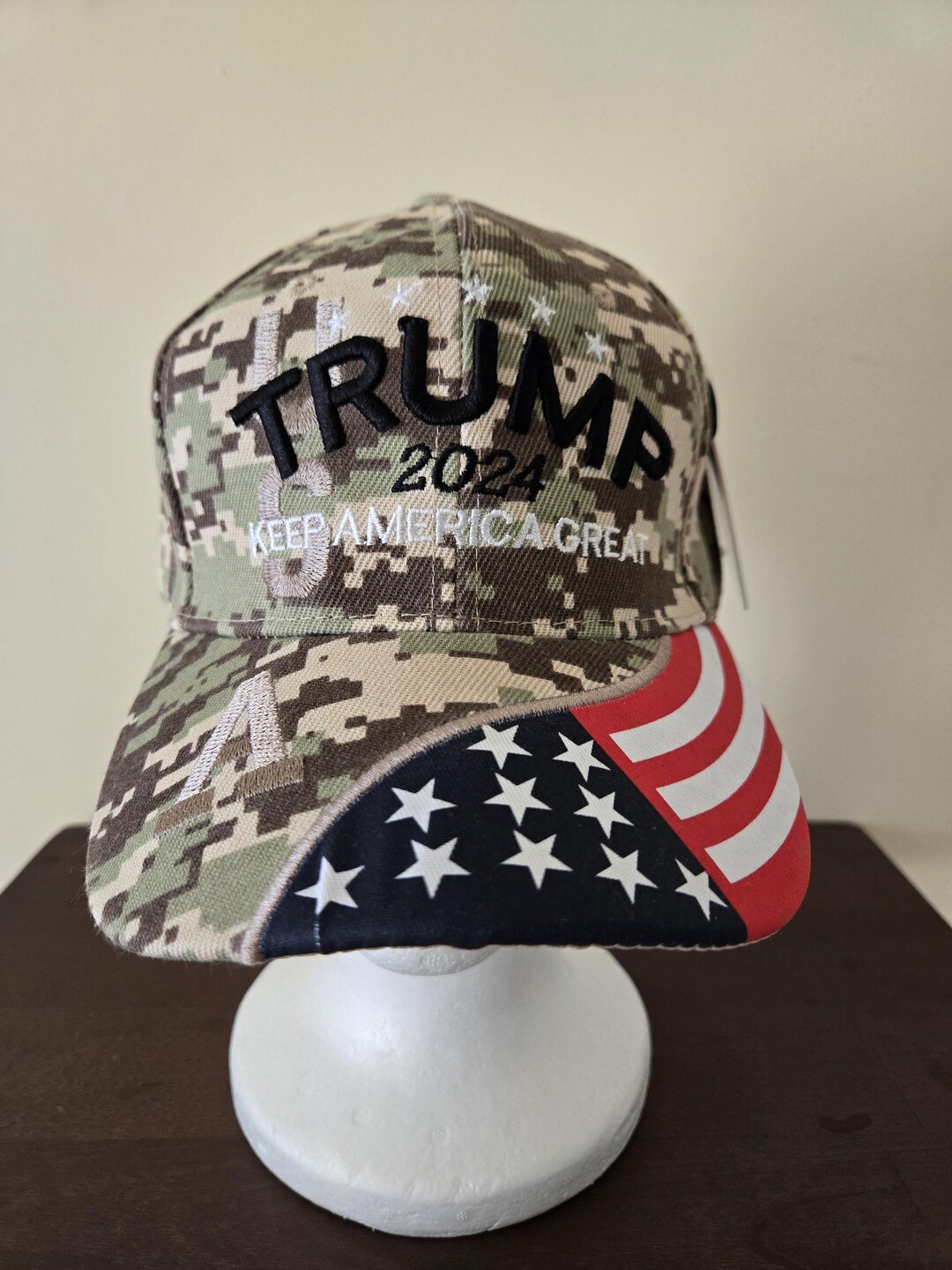 Trump 2024 Keep America Great Velcro Baseball Cap brown Digital Camo - Etsy