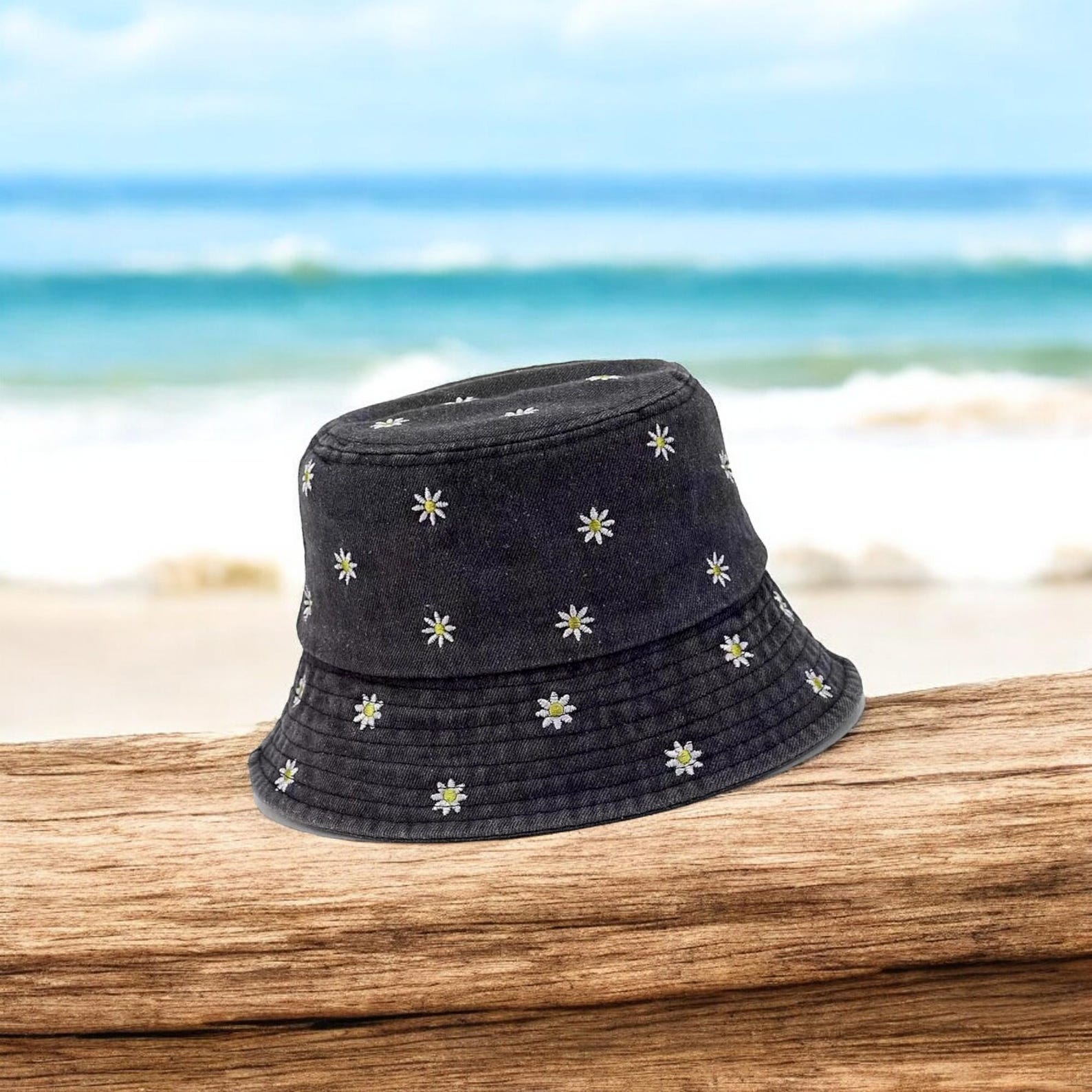 Daisy Bucket Hat, Summer Hat, Women Accessory, Embroidery Daisy Bucket ...