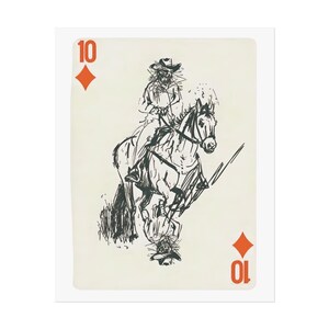 Poster Print, Cowboy Artwork, Western Theme Picture, Playing Card ...