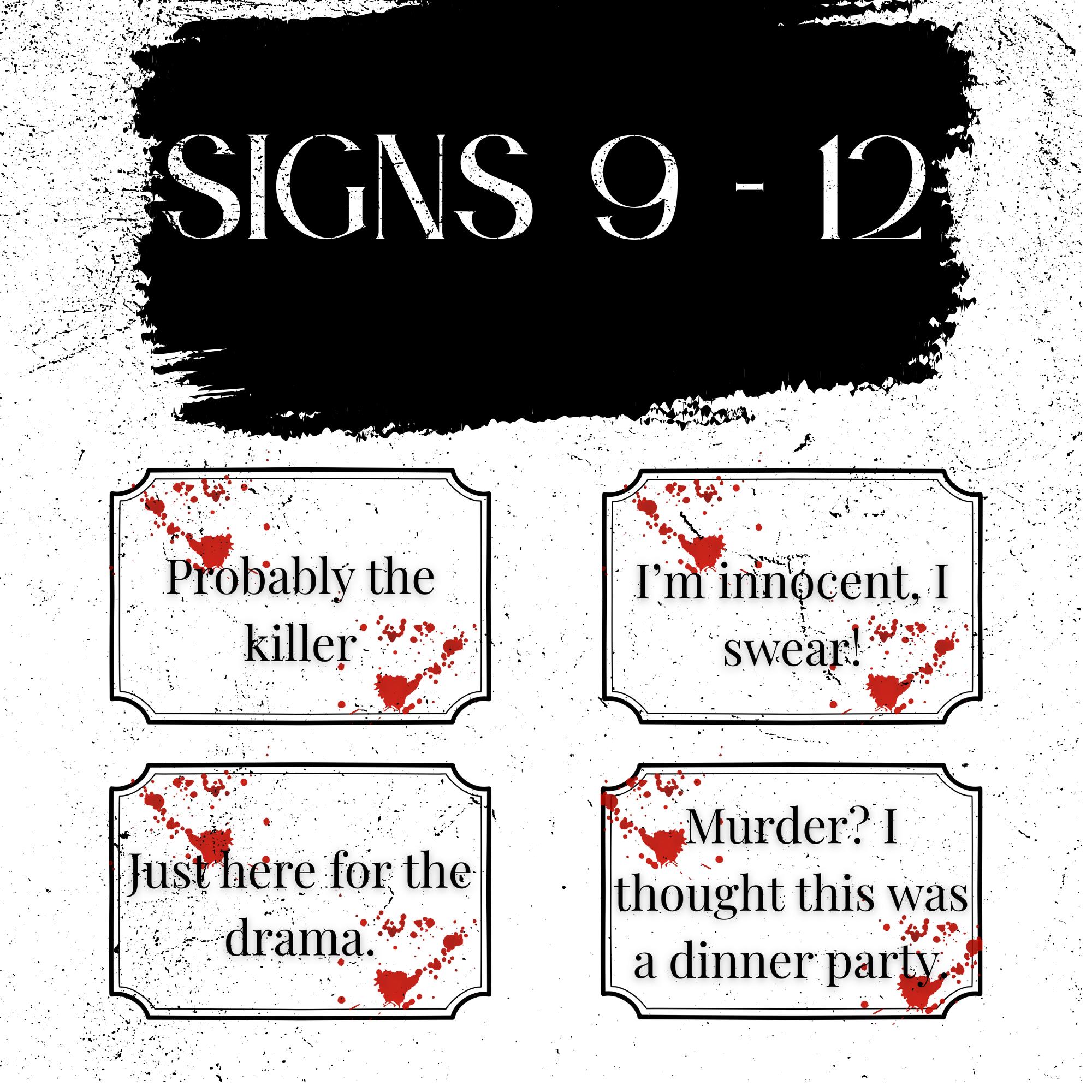 Murder Mystery Photo Booth Props – Printable Halloween & Party Signs ...