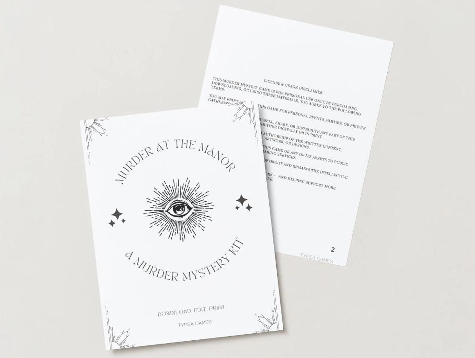 DIY Murder Mystery Party Kit – Printable Whodunnit Dinner Game – How to ...