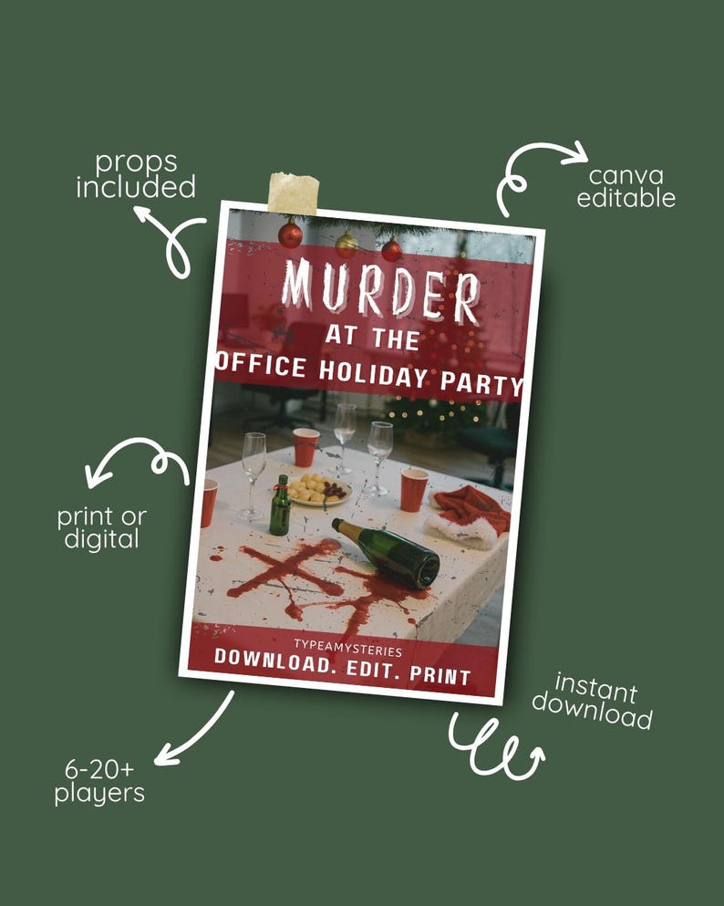 Christmas Murder Mystery Party Game – Printable Office Holiday Party ...