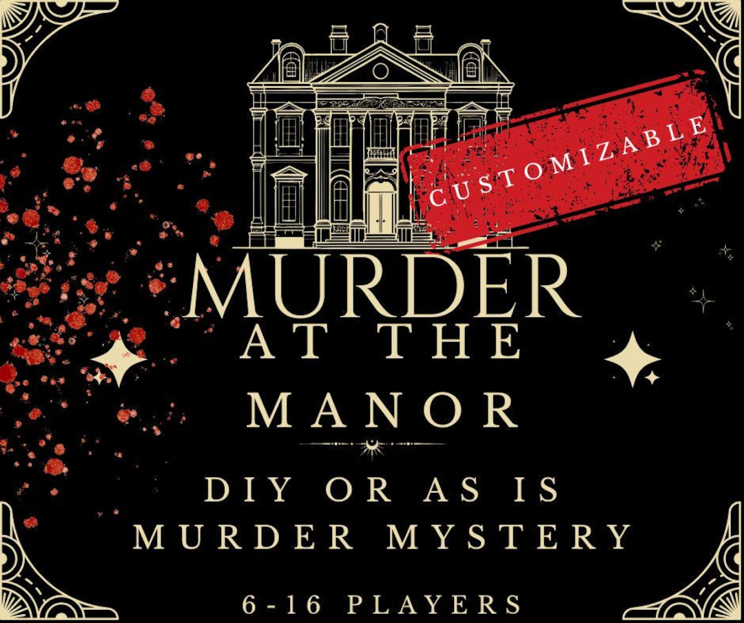 Printable Murder Mystery Party Game – DIY Manor Theme – Spooky ...