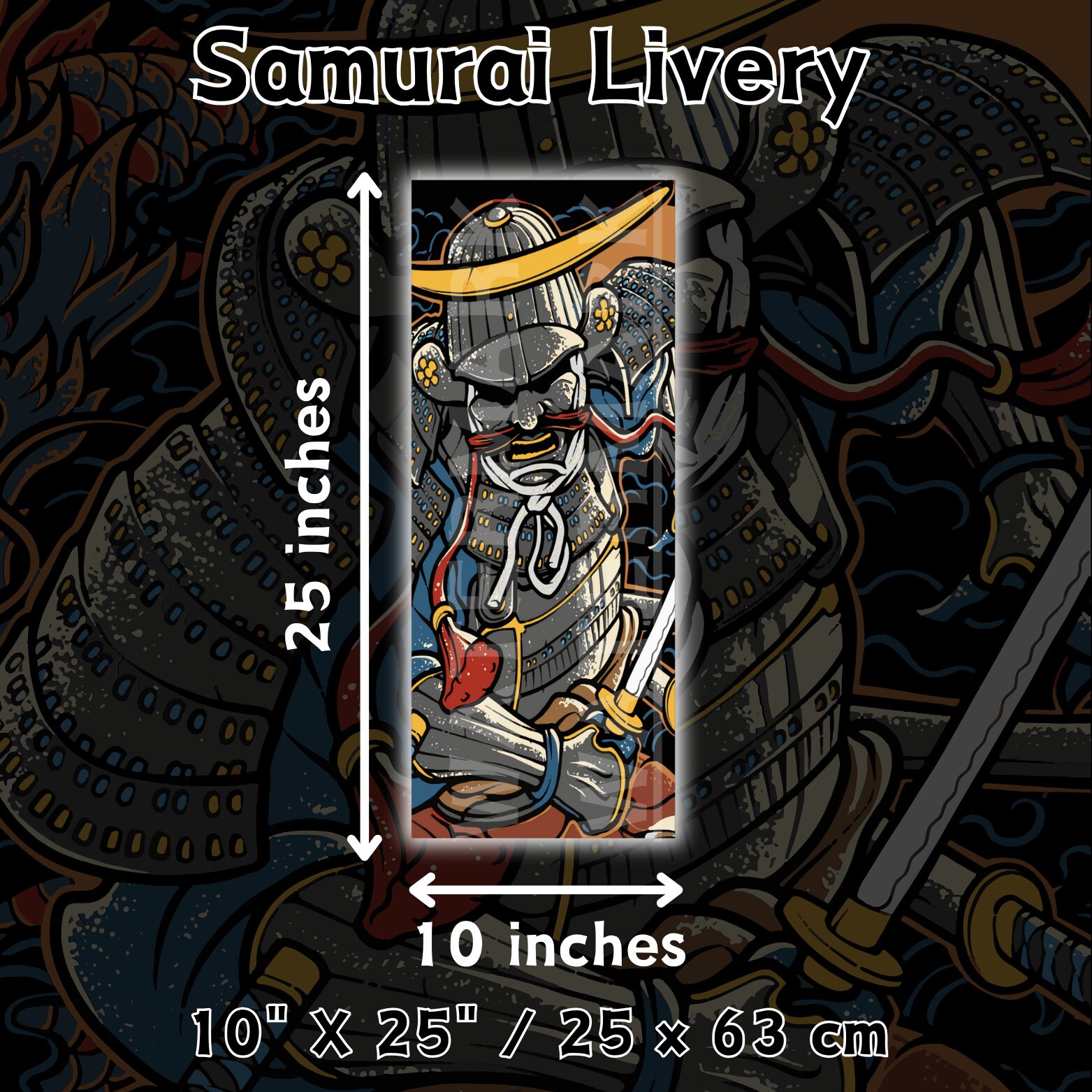 Samurai Pillar Decal, Car Door Livery, Japanese Sticker Wrap, JDM Style ...