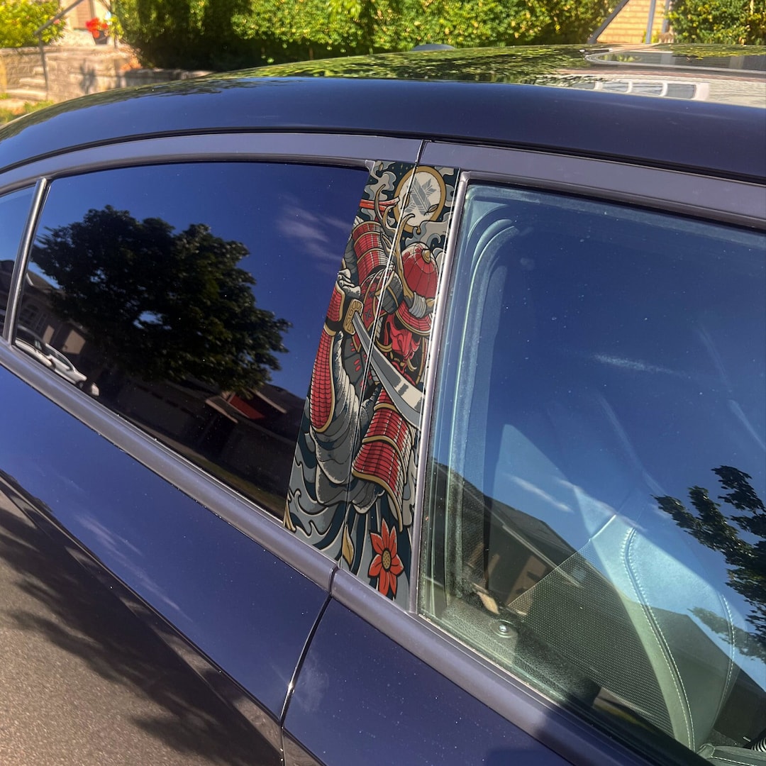 Oni Bushi Pillar Decal, Japanese Samurai Demon Sticker, JDM Car Pillar ...