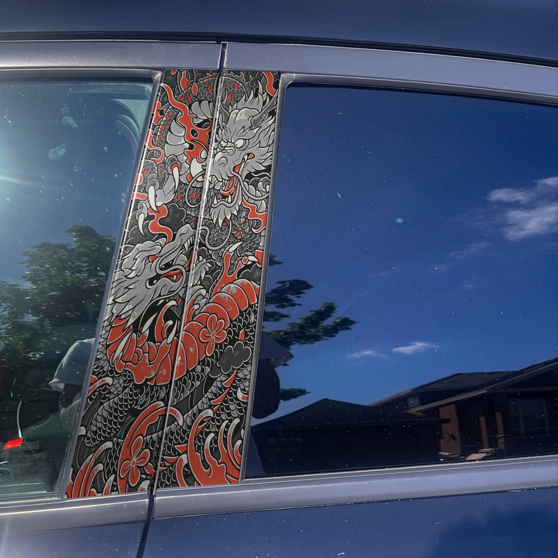 Dragon Fight Pillar Decal, Door Pillar Overlay, the Year of the Dragon ...
