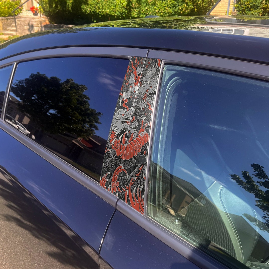 Dragon Fight Pillar Decal, Door Pillar Overlay, the Year of the Dragon ...