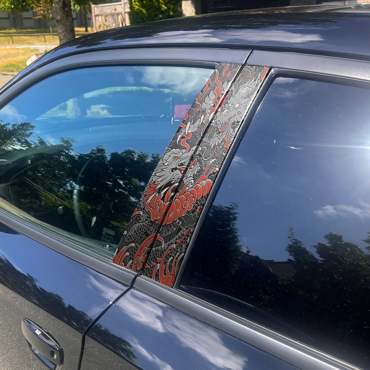 Dragon Fight Pillar Decal, Door Pillar Overlay, the Year of the Dragon ...