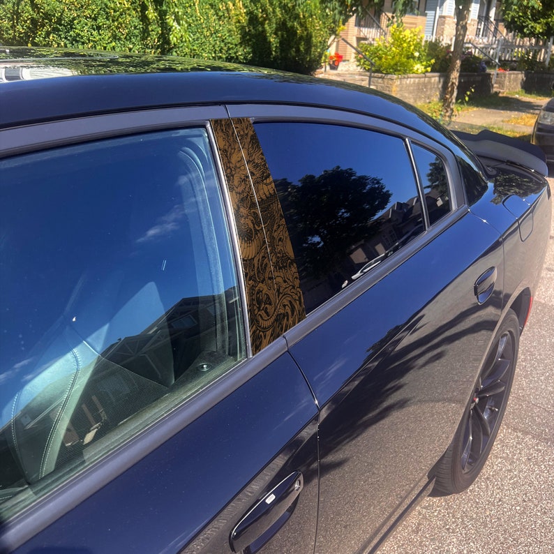 Japanese Dragon Car Decal, Door Pillar Livery, Brown Sticker Wrap, JDM ...