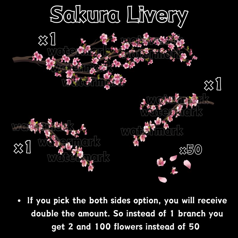 Violet Blossom Car Decal, Pink Sakura JDM Livery, Japanese Flowers Door ...