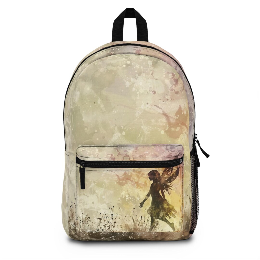 Fairycore Fairy Watercolor Backpack, Full Size Vintage Style Unique ...