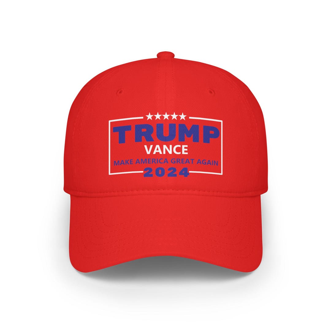 Red Trump Vance MAGA Cap, Trump 2024 Low Profile Baseball Cap, 2024 ...