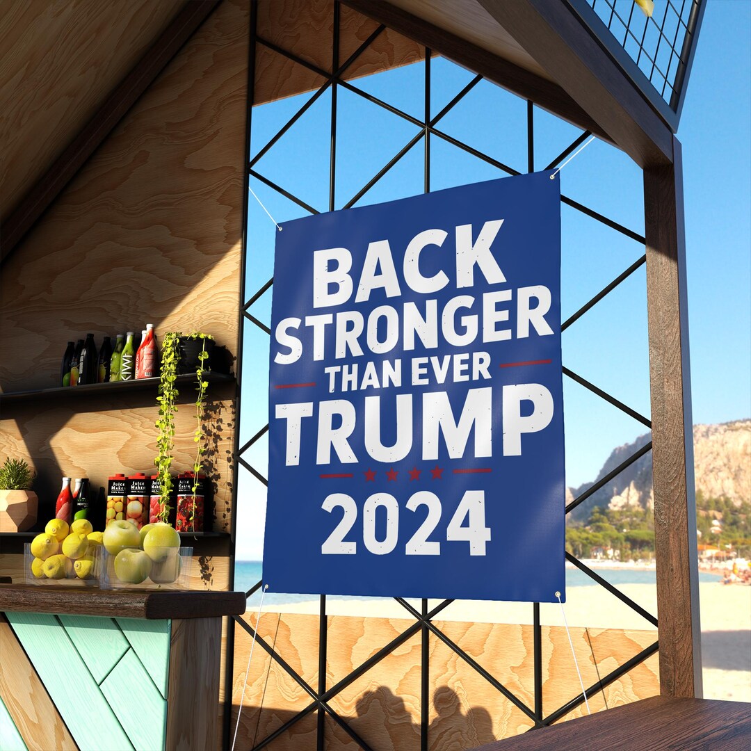 Patriotic Banner, Matte Blue 2024 Trump Banner Sign, MAGA Yard Banner ...