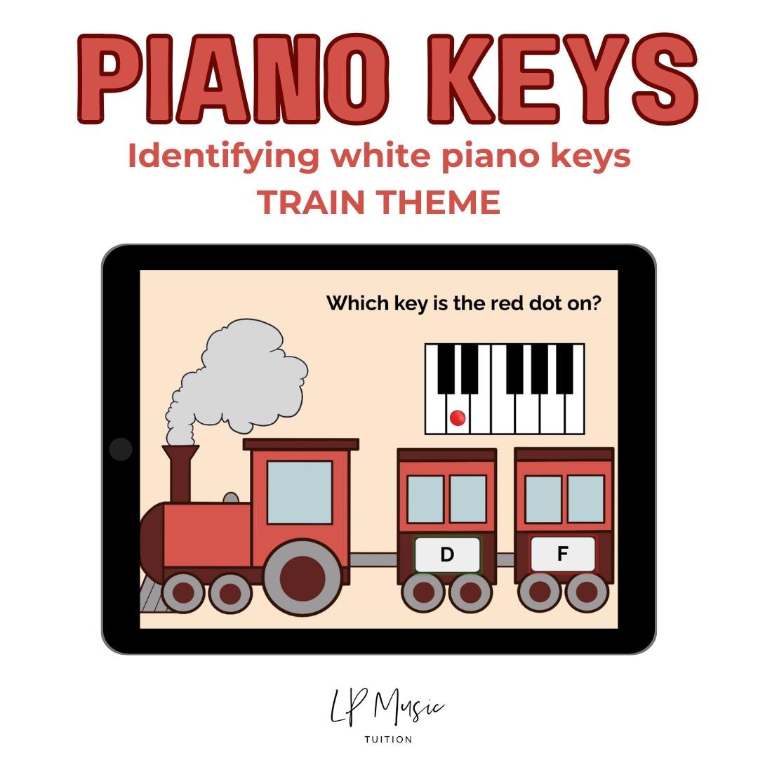 Beginner Piano Key Names Game - Boom Cards - Train Theme - Etsy