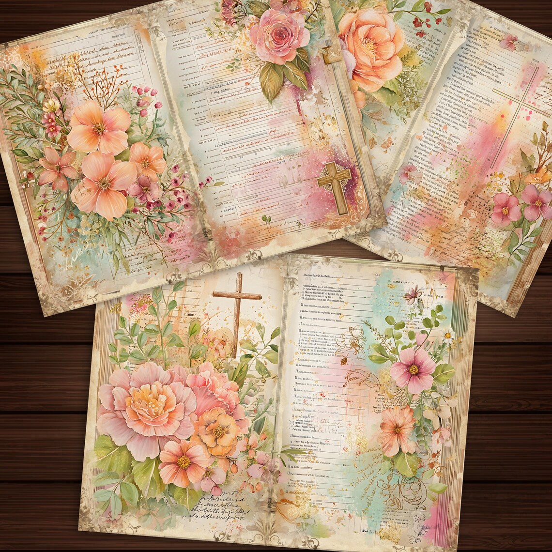 Blushing Faith Junk Journal Papers, Prayer, Journal Pages, Devotional ...