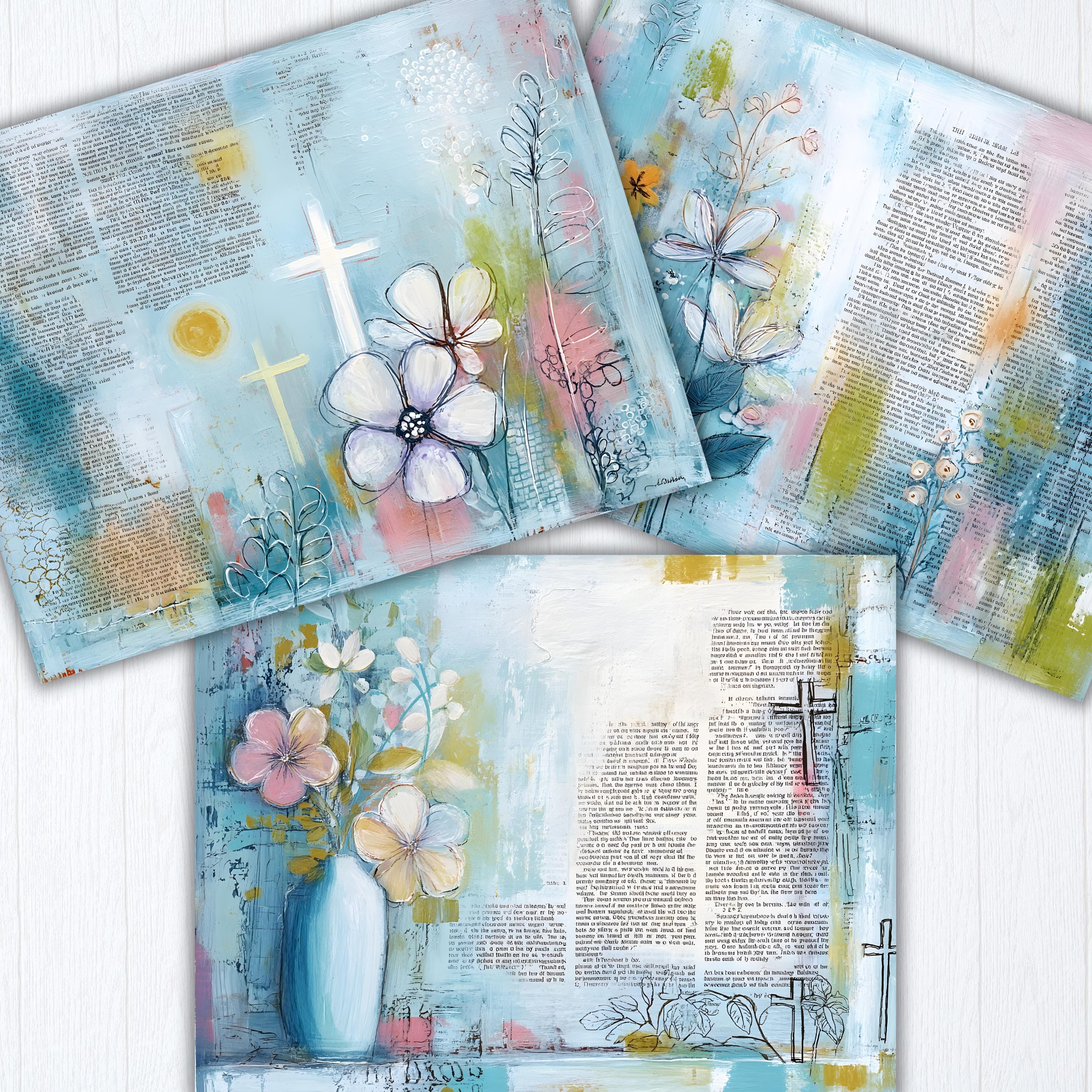 Devotional Faith Junk Journal Papers, Prayer, Bible Journal Page ...