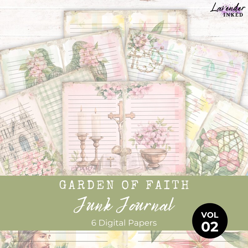 Faith Junk Journal Kit, Prayer Journal, Christian, Junk Journal, Papers ...
