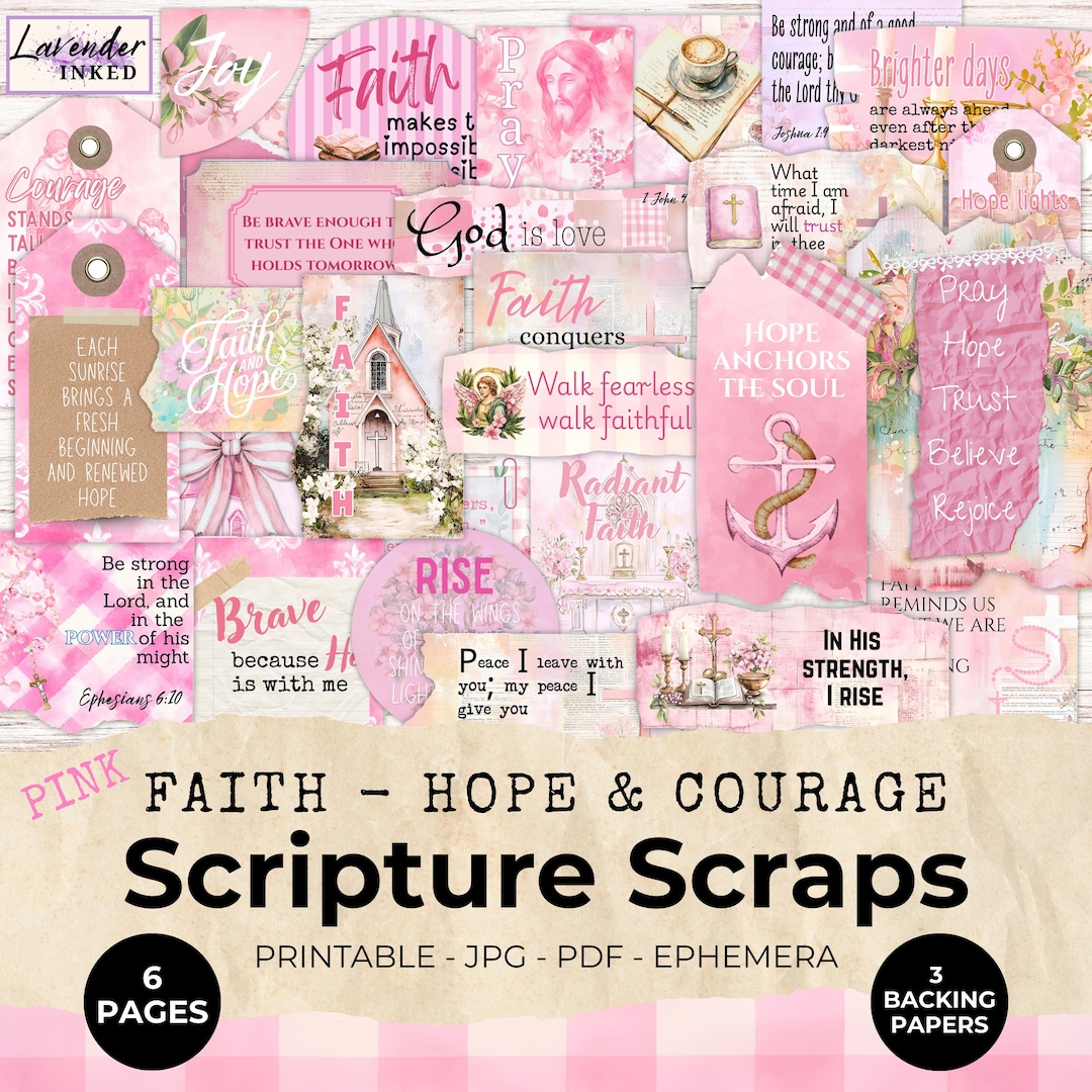Scripture Scraps, Prayer Board Kit, Faith Junk Journal, Bible Journal ...