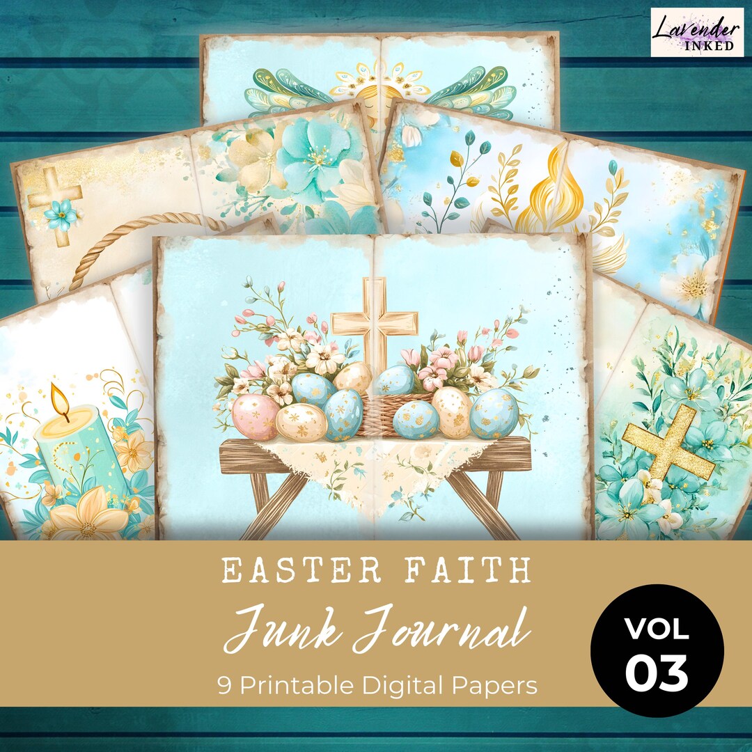 Easter Faith Junk Journal Papers, Digital Journal Pages, Devotional ...
