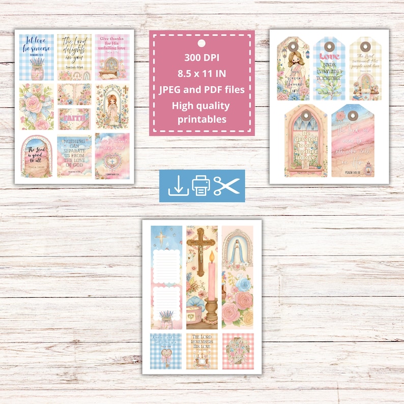 Scripture Scraps, Love & Grace, Shabby Chic Prayer Board Kit Card ...